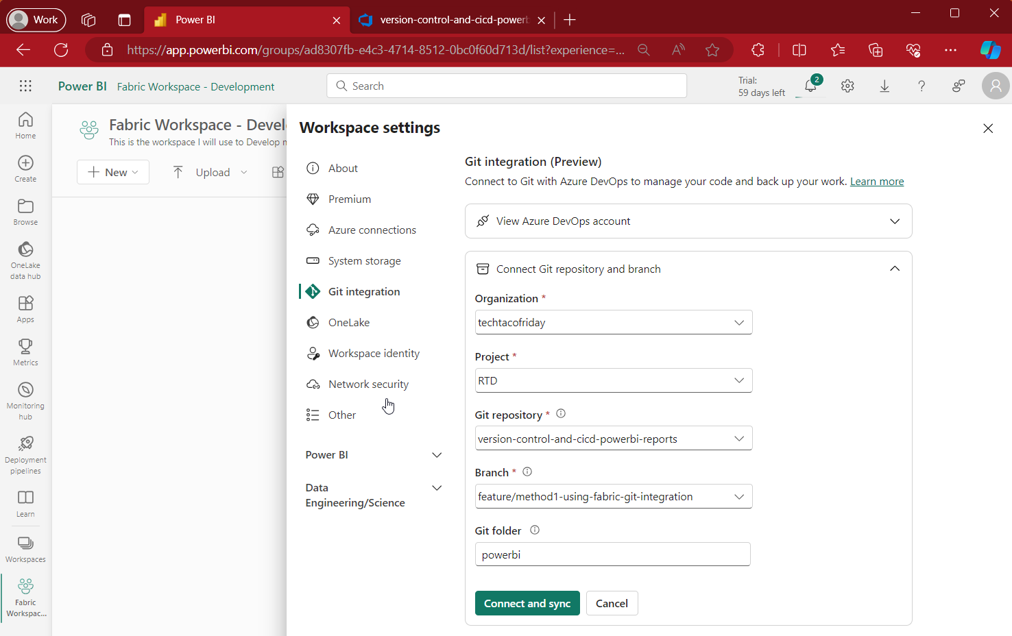 Version-control & CI/CD your Power BI reports: Using Fabric's Git ...