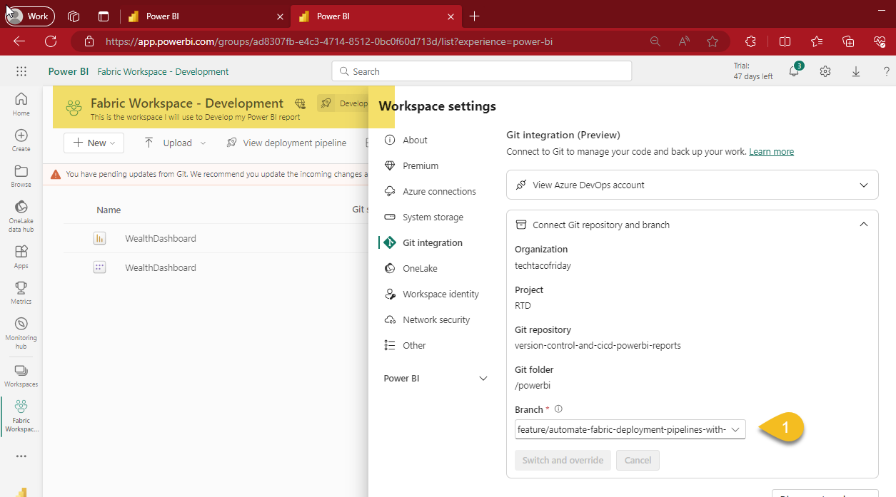 Automate Fabric Deployment Pipelines with DevOps