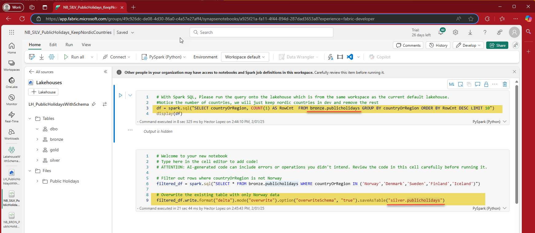 Fabric Lakehouse schemas explained!