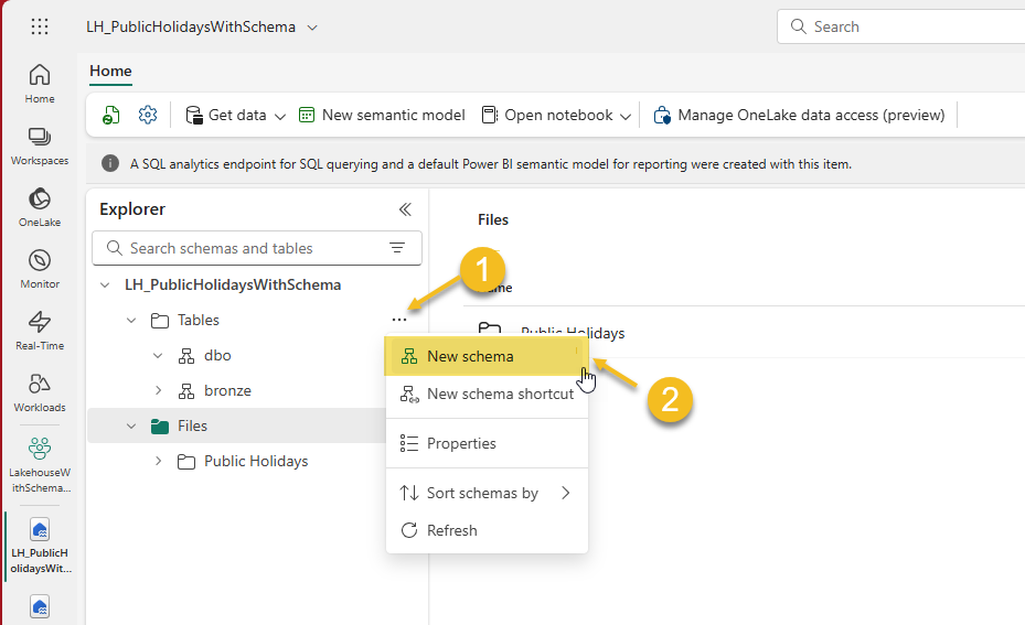 Fabric Lakehouse schemas explained!